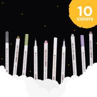 STA Metallic Brush Pen Set 10 Colors | Popitoi